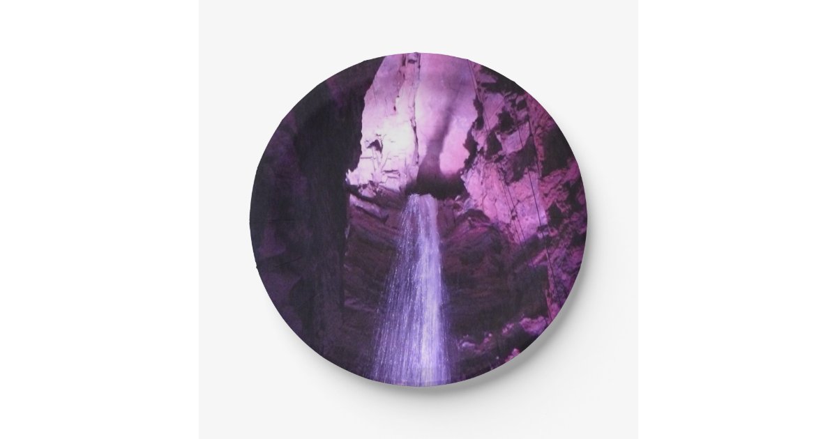 Violet Waterfall paper plates | Zazzle