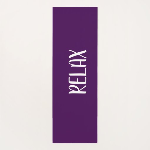 Violet White Yoga Calming Zone Yoga Mat | Zazzle