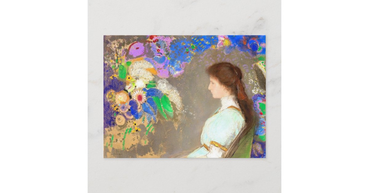 Violette Heymann, Fine Art Painting by Redon Postcard | Zazzle