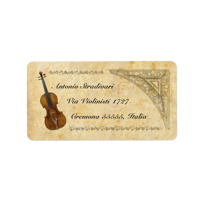 Violin Address Label | Zazzle.com