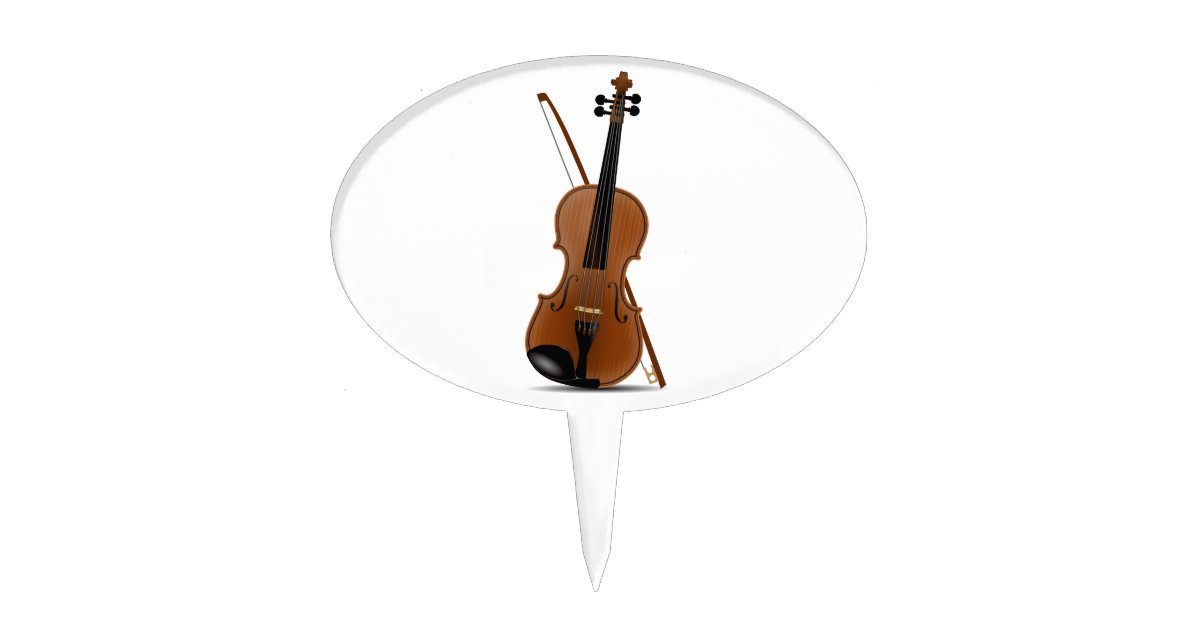 Violin and Bow Cake Topper | Zazzle