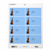 Violin and Bow Label | Zazzle