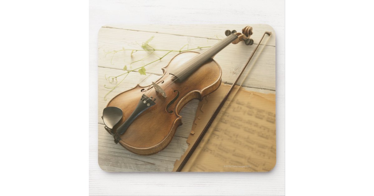 Violin and Sheet Music Mouse Pad | Zazzle