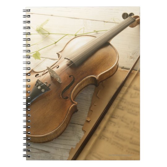 Violin and Sheet Music Notebook | Zazzle.com