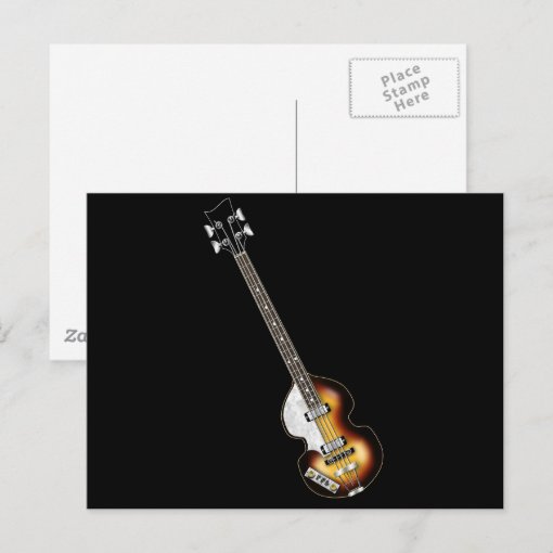 Violin Bass Guitar Postcard | Zazzle