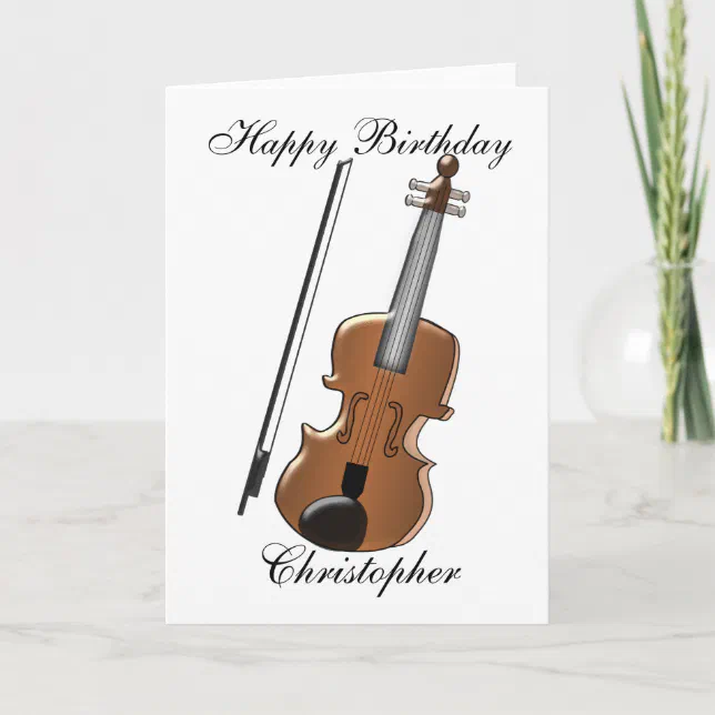 Violin Birthday Card | Zazzle