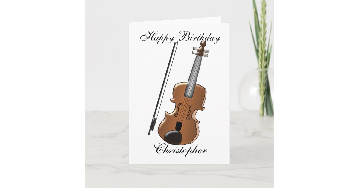 Violin Birthday Card | Zazzle