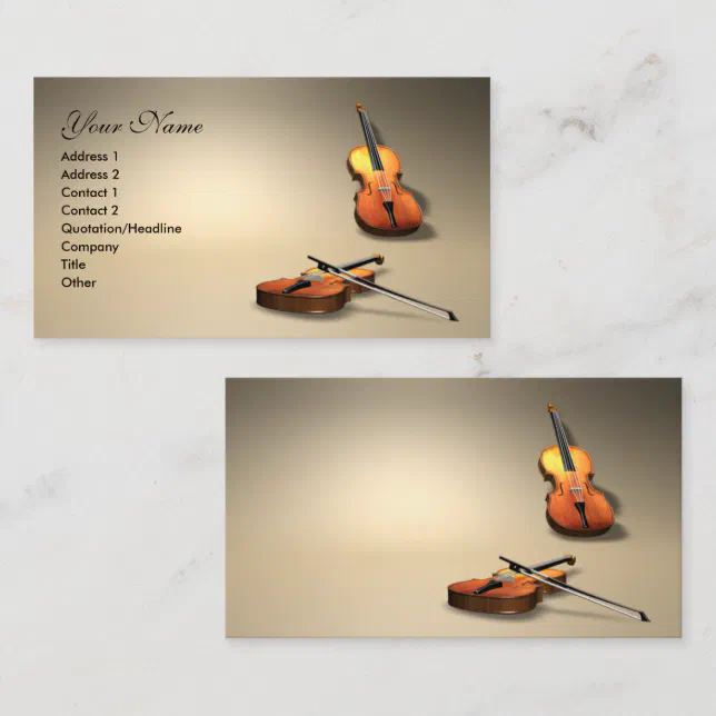violin business card | Zazzle