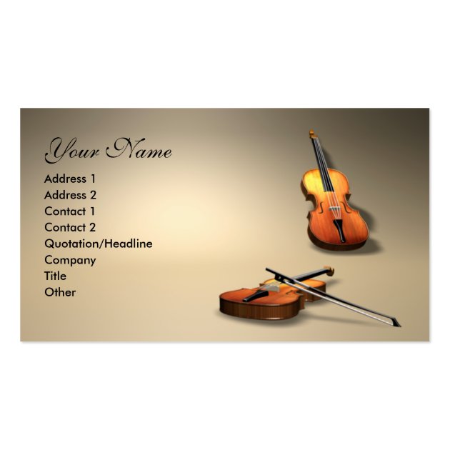 violin business card templates