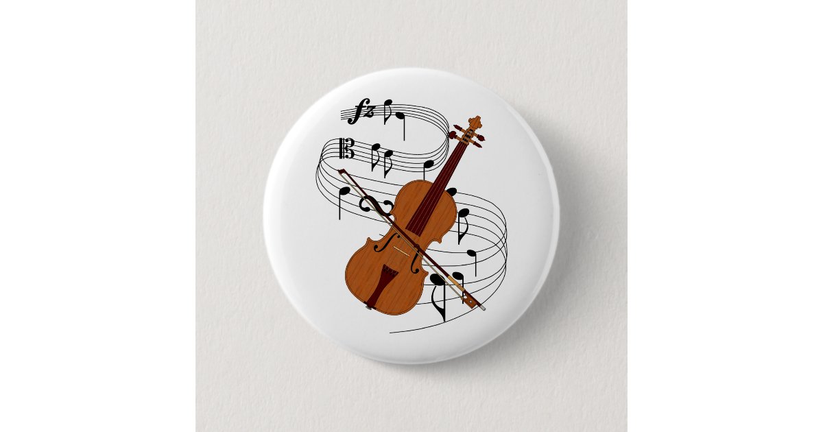 Violin Button | Zazzle