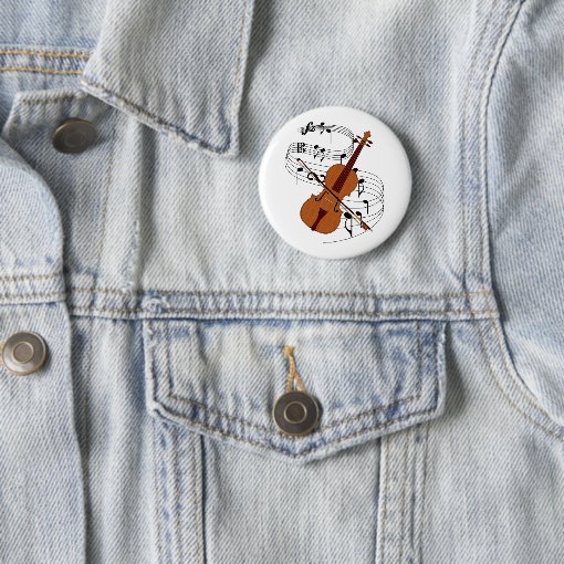 Violin Button | Zazzle