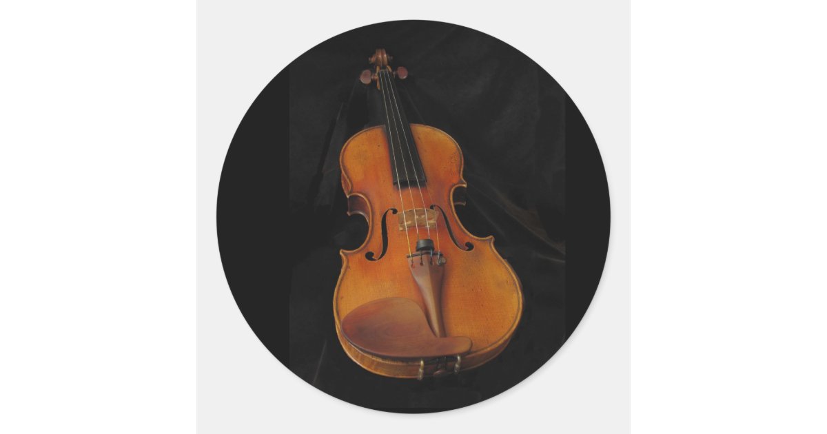 Violin Classic Round Sticker | Zazzle