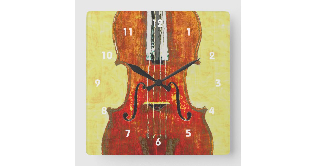 VIOLIN Clock | Zazzle
