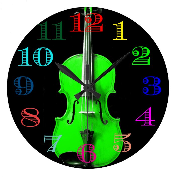 Violin Clock Design | Zazzle.com