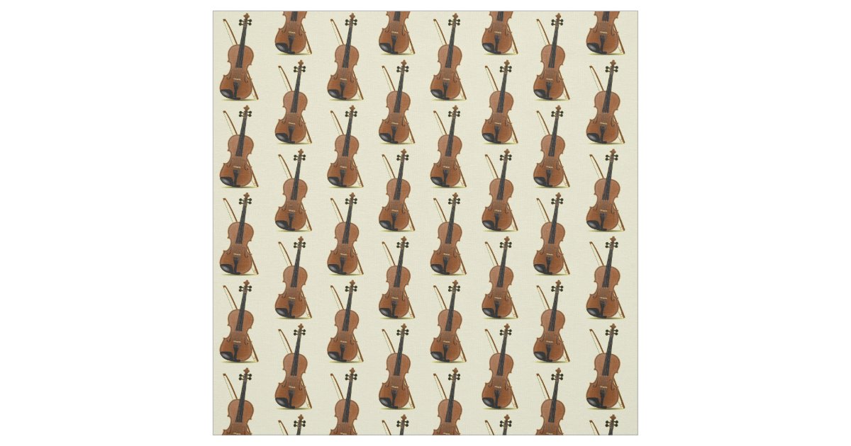 Violin Fabric | Zazzle