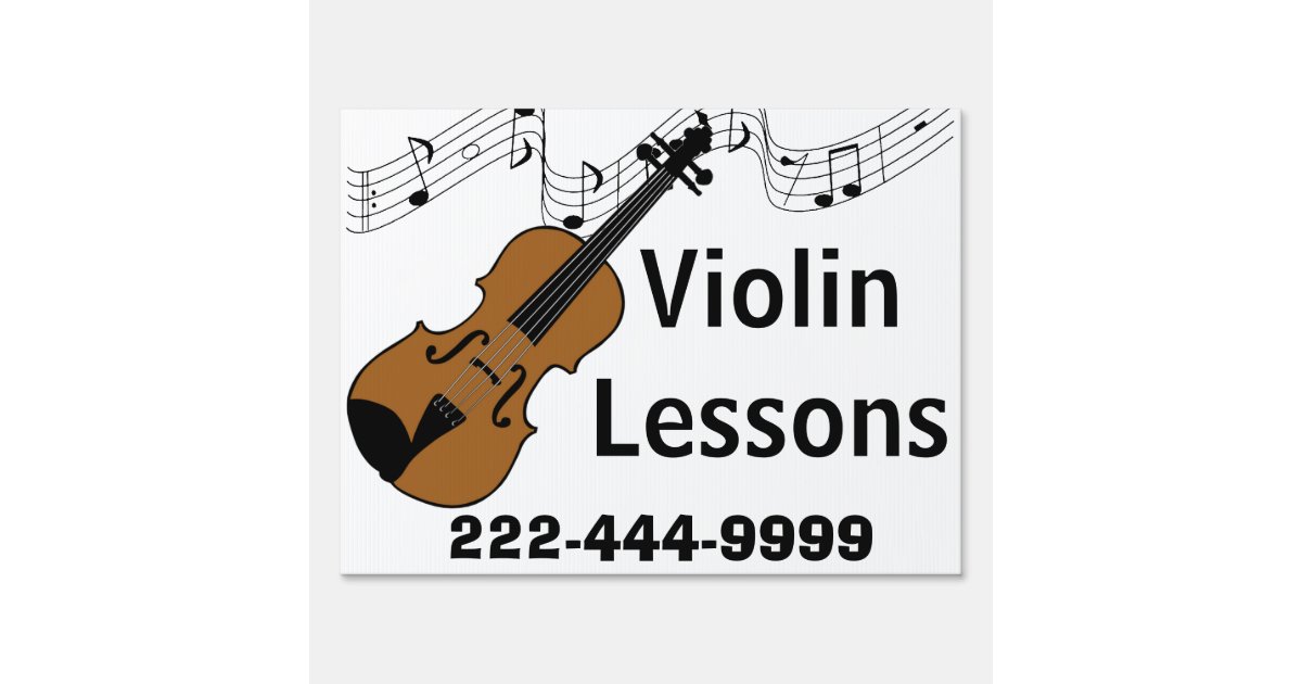 Violin Lessons Yard Sign | Zazzle