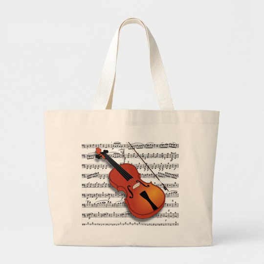 Violin Lover_ Large Tote Bag | Zazzle.com