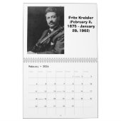 Violin Masters Calendar | Zazzle