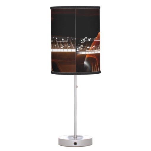 Violin & Music Notes Table Lamp | Zazzle
