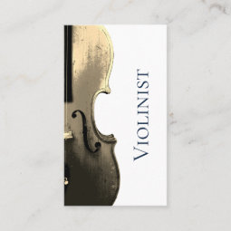 Violin Musician Orchestra Performer QR code Business Card | Zazzle