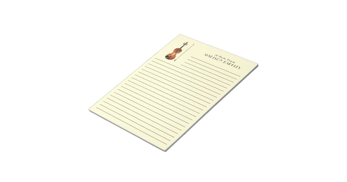Violin Musician Teacher String Orchestra Notepad | Zazzle