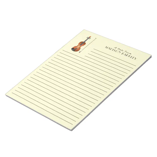 Violin Musician Teacher String Orchestra Notepad | Zazzle
