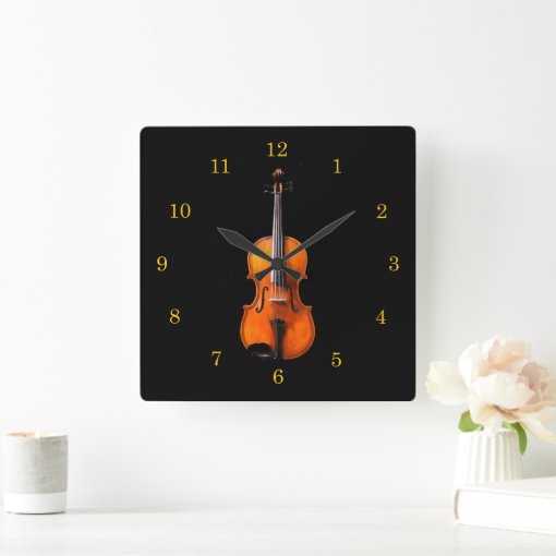 Violin or Viola Clock | Zazzle