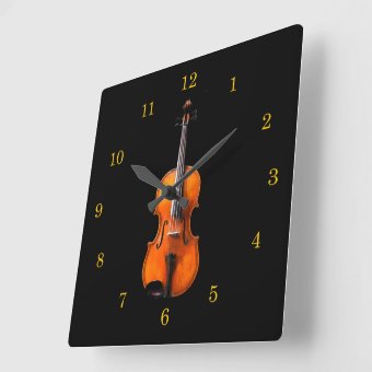 Violin or Viola Clock | Zazzle