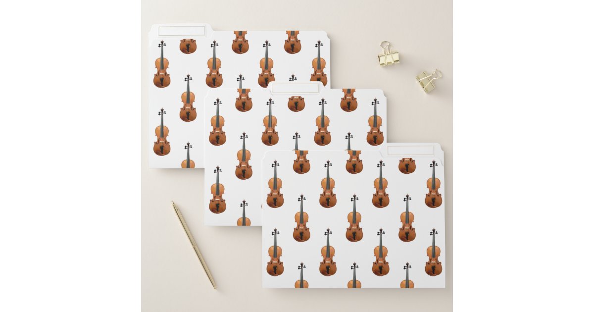 Violin Orchestra Musical File Folder | Zazzle