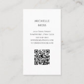 Violin Performer QR code Musical Minimalist Business Card | Zazzle