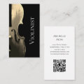Violin Performer QR code Musical Minimalist Business Card | Zazzle