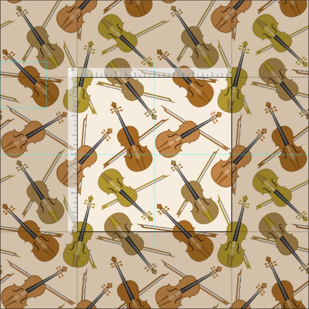 Violin Print Pattern Fabric | Zazzle