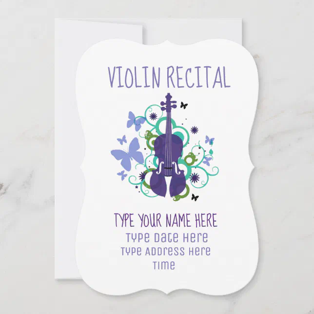 Violin Recital Invitation | Zazzle