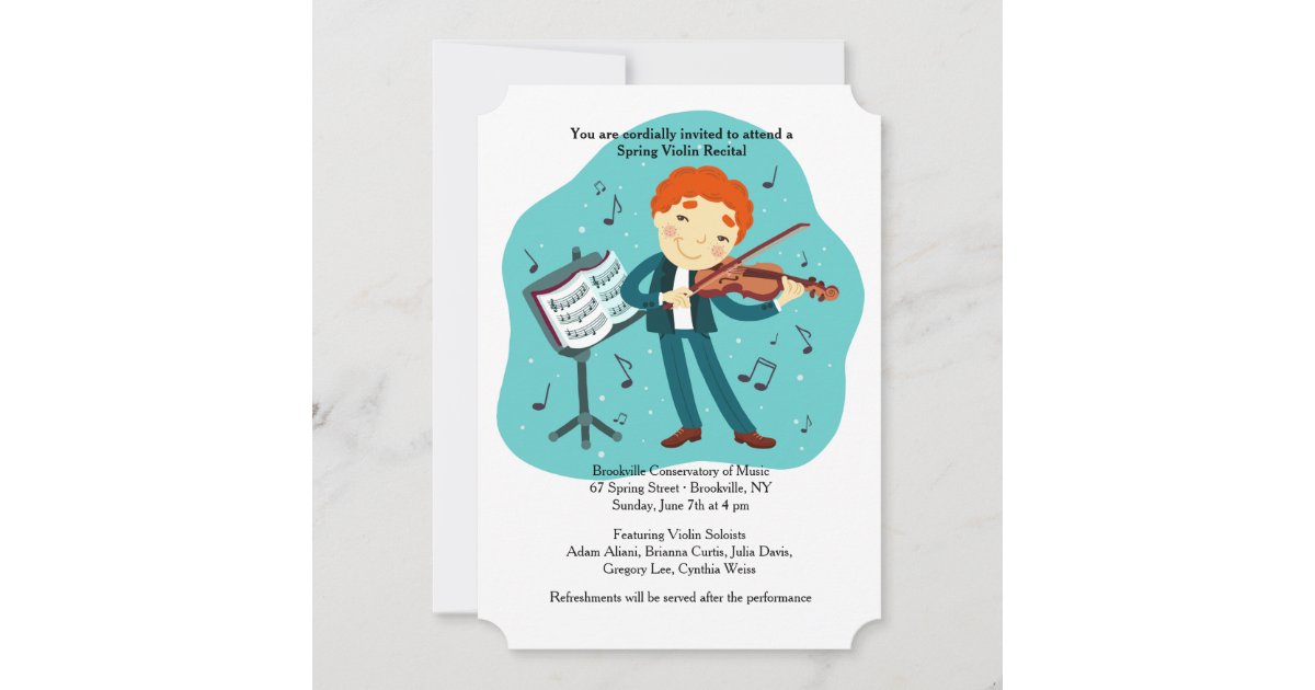 Violin Recital Invitation | Zazzle