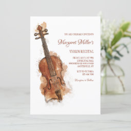 Violin Recital Invitation | Zazzle