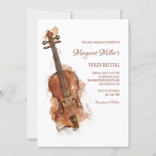 Violin Recital Invitation | Zazzle