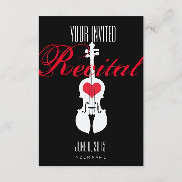 Violin Recital Invitations | Zazzle