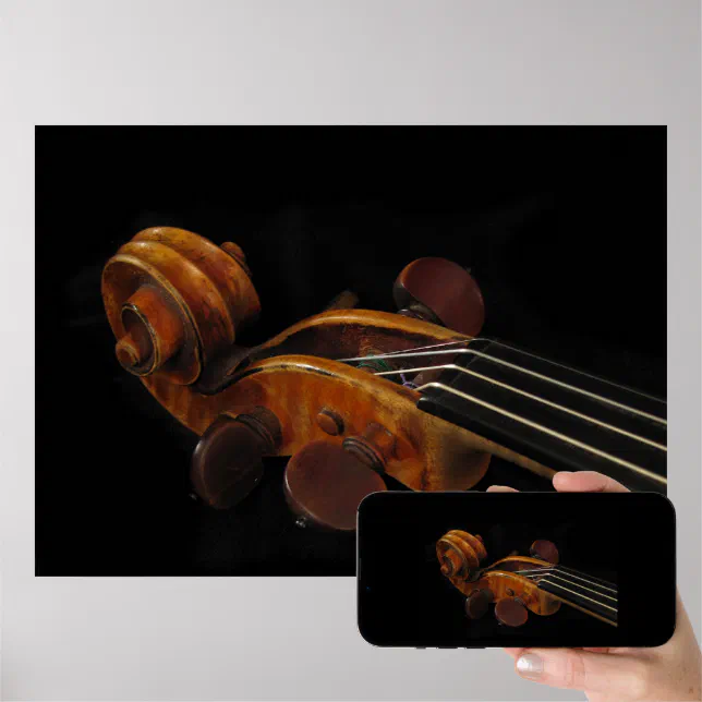 Violin Scroll Poster | Zazzle