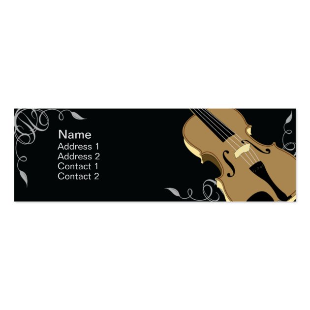 Violin - Skinny Business Card Templates
