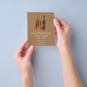 Violin string instrument Recital music performance Flyer | Zazzle