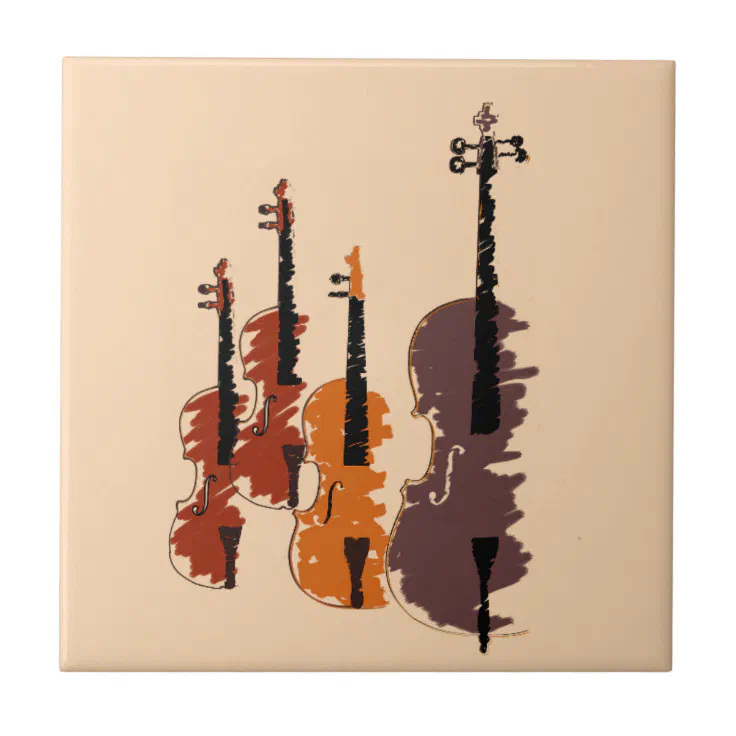 Violin String Instrument string quartet Ceramic Tile | Zazzle