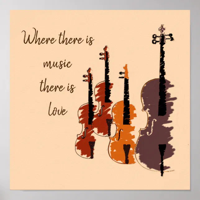 VIolin String Instrument string quartet Poster | Zazzle