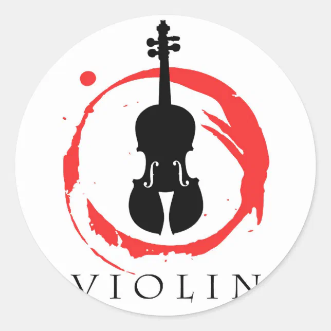 Violin Student Classic Round Sticker | Zazzle