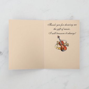 Violin Teacher Thank You | Zazzle