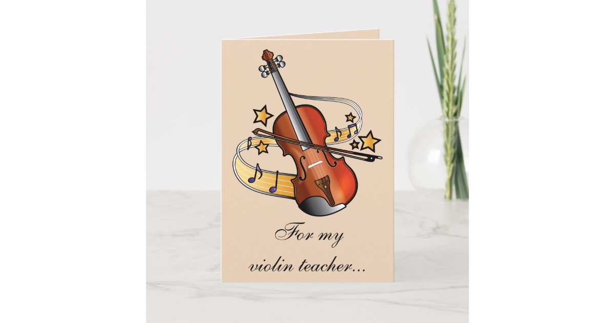 Violin Teacher Thank You | Zazzle