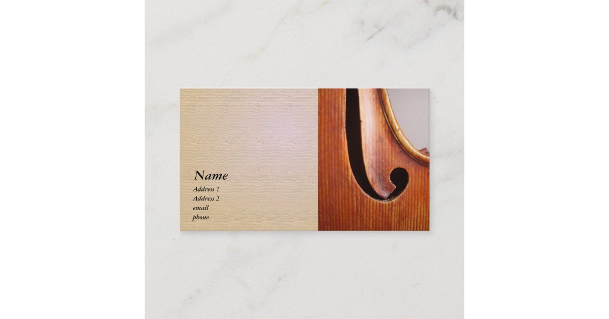 Violin / Viola Business Card | Zazzle