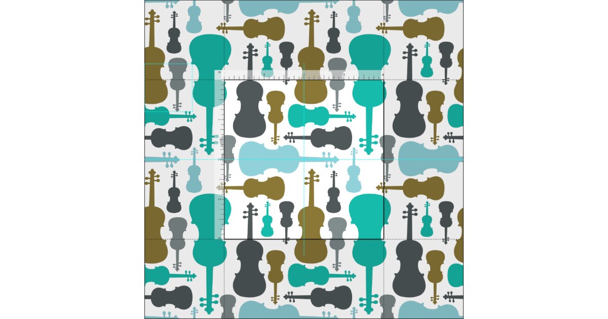 Violin Viola String Instrument Orchestra Music Fabric | Zazzle