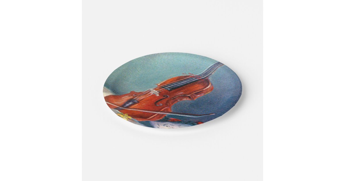 Violin/Violin Paper Plates | Zazzle
