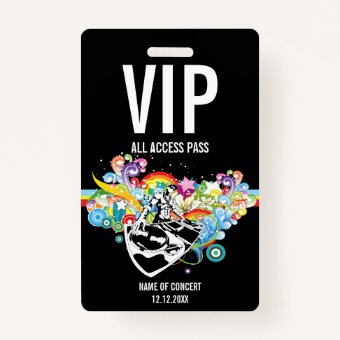 VIP All Access Concert Pass Badge | Zazzle