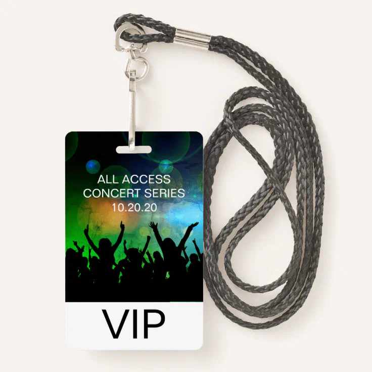 VIP All Access Name Custom Concert Badge | Zazzle